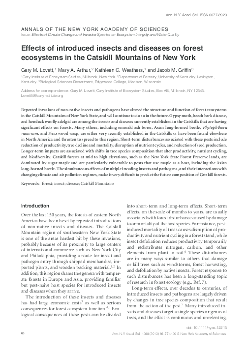 (PDF) Effects of introduced insects and diseases on forest ecosystems ...