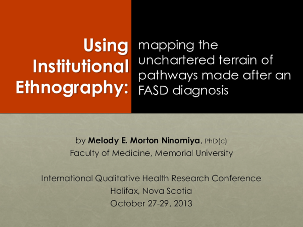(PDF) Mapping Unchartered Terrain of Pathways Made After an FASD Diagnosis
