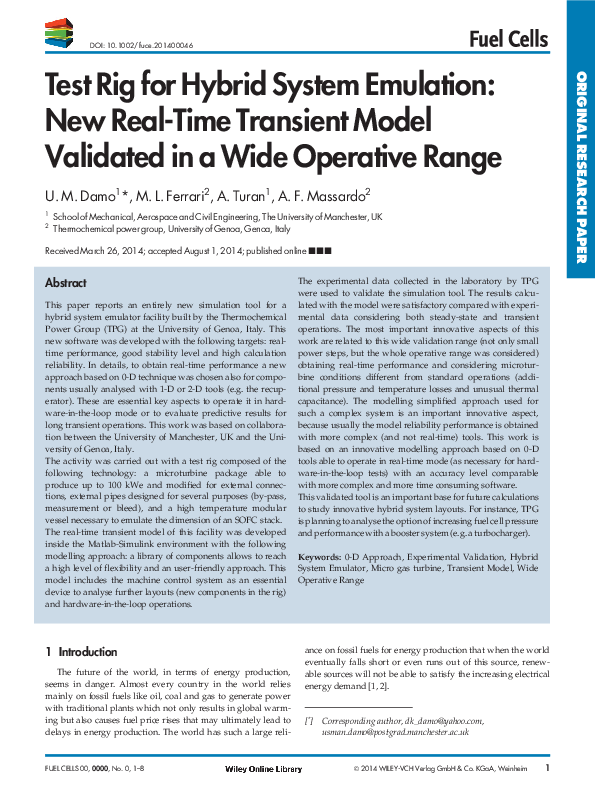 (PDF) Novel simulation software for a hybrid system emulation test rig