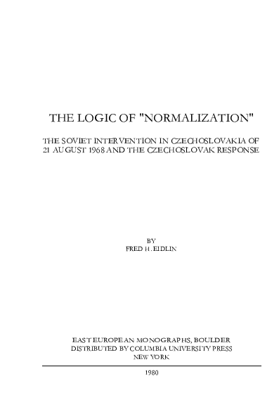 (PDF) The Logic of "Normalization" The Logic of "normalization": The ...