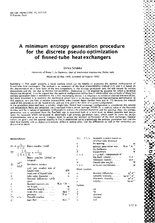 (PDF) A minimum entropy generation procedure for the discrete pseudo ...