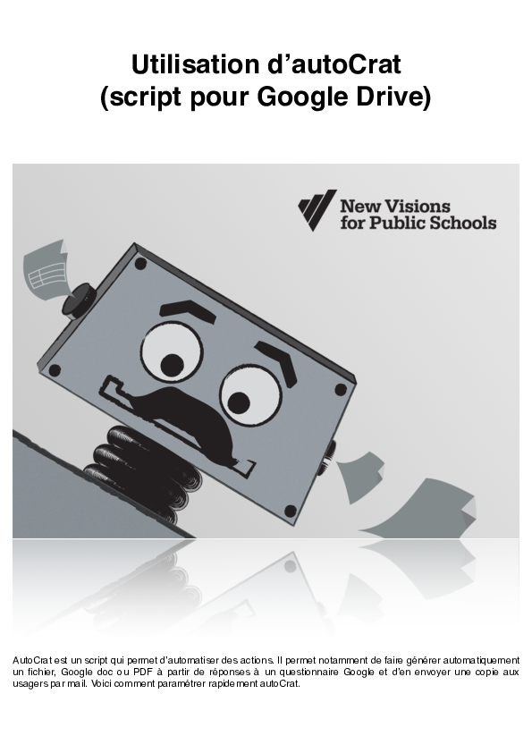 (PDF) Utilisation d'autoCrat (script pour Google Drive