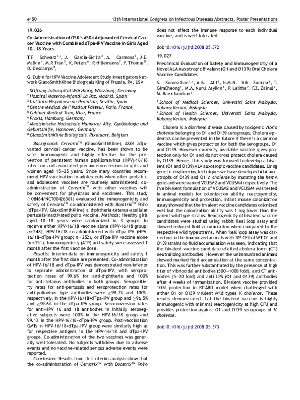 (PDF) Co-Administration of GSK's AS04 Adjuvanted Cervical Cancer ...
