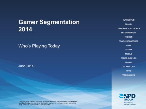 (PDF) Gamer Segmentation 2014 Who's Playing Today