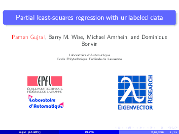 (PDF) Partial least-squares regression with unlabeled data