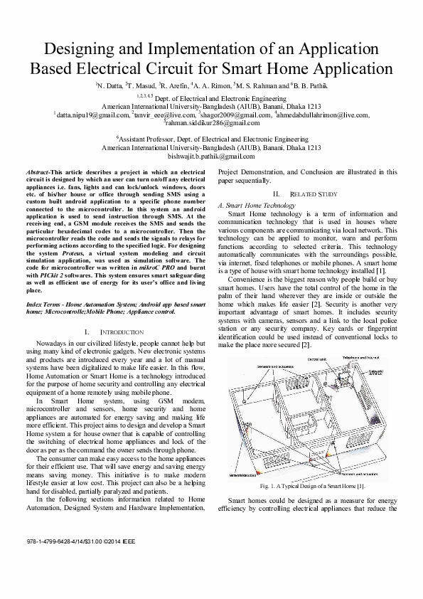 (PDF) Designing and Implementation of an Application Based Electrical ...