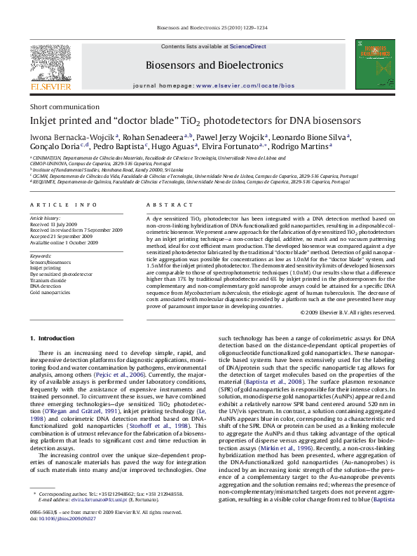 (PDF) Inkjet printed and “doctor blade” TiO2 photodetectors for DNA ...