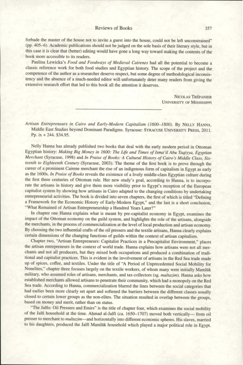 (PDF) Reviews of Artisan Entrepreneurs in Cairo by Abdul Karim Rafeq