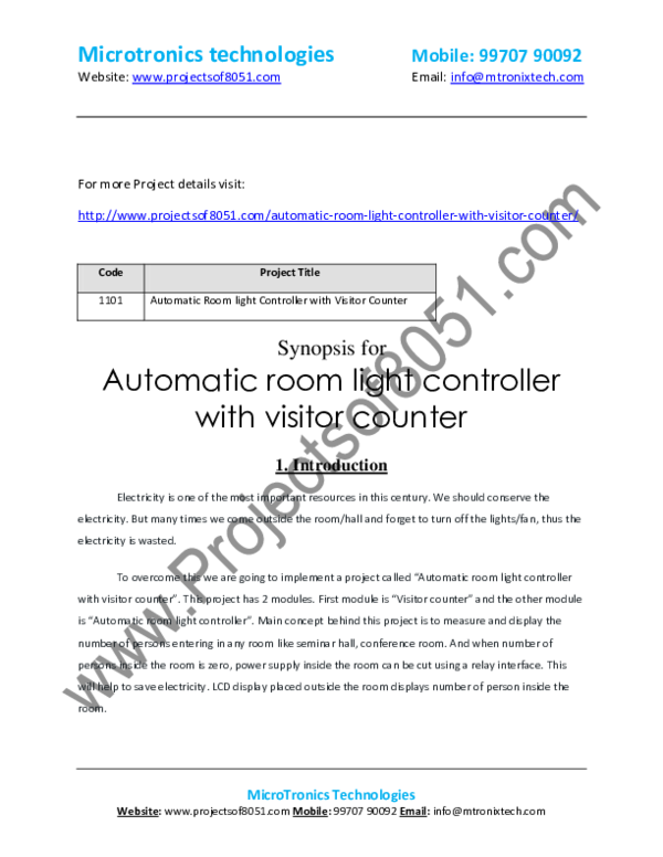 (PDF) Microtronics technologies Mobile: 99707 90092automatic-room-light ...