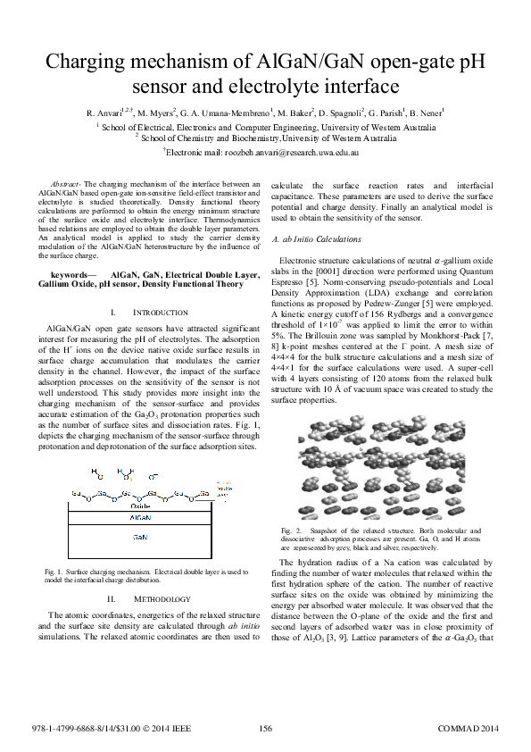 (PDF) Charging mechanism of AlGaN/GaN open-gate pH sensor and ...