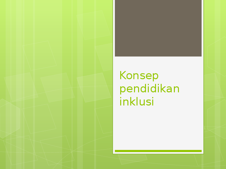 (PPT) Konsep Pendidikan Inklusi