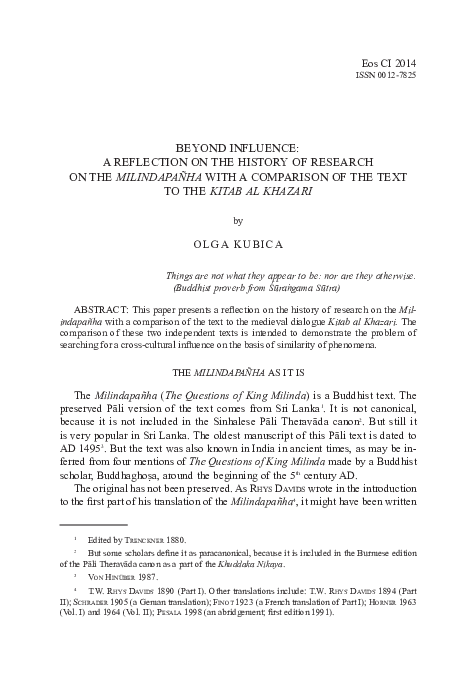 (PDF) Beyond Influence. A Reflection on the history of research on the ...