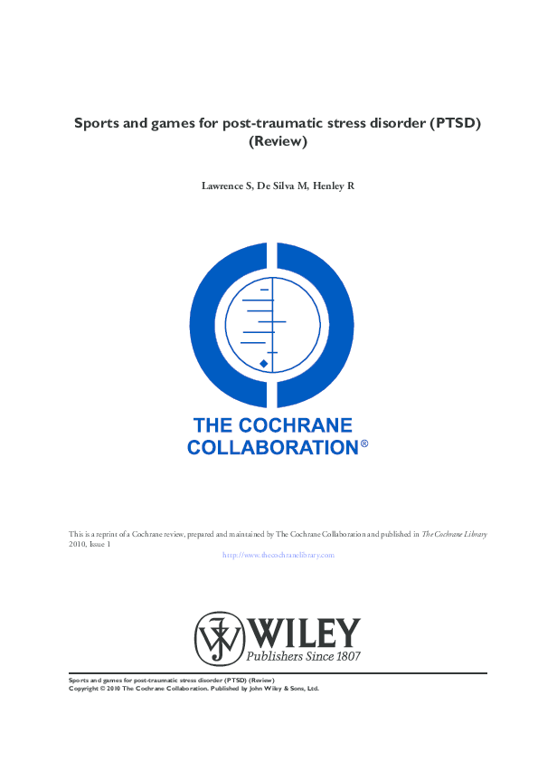 (PDF) Sports and games for post-traumatic stress disorder (PTSD)