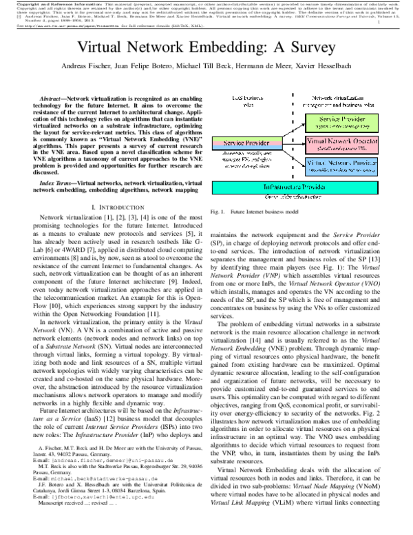 Pdf Flexible Bandwidth Based Virtual Network Embedding Didem Gözüpek
