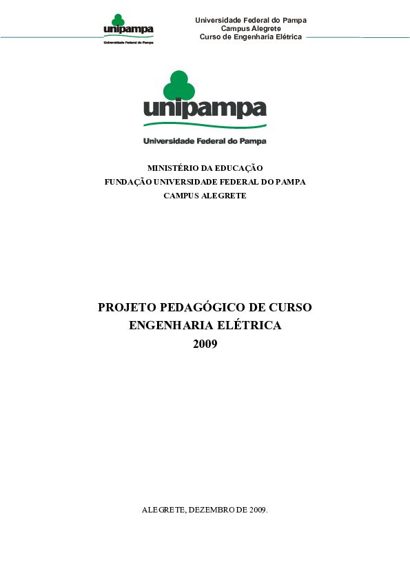 Pdf Universidade Federal Do Pampa Campus Alegrete Curso De Engenharia