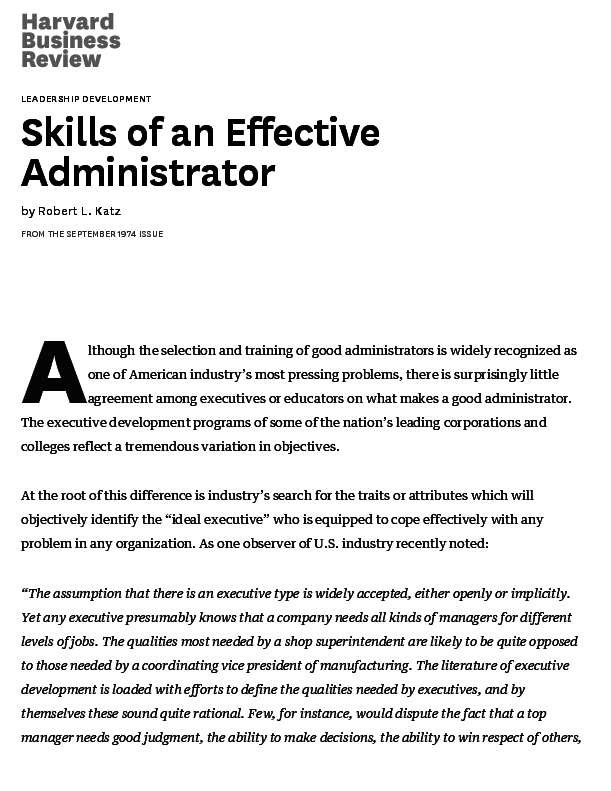 (PDF) Skills of an Effective Administrator