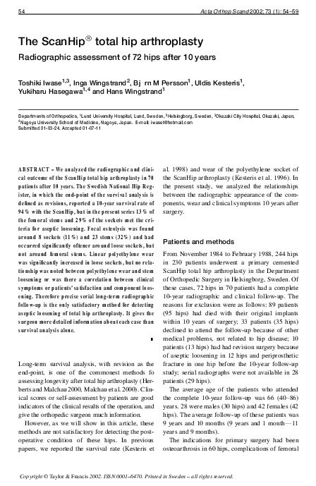 (PDF) Analysis of the Radiological Assessment of Reconstruction in ...