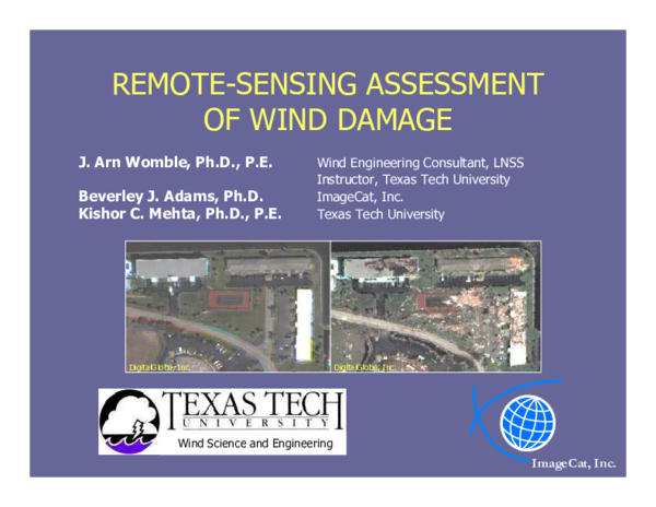 (PDF) Remote-Sensing Assessment of Wind Damage