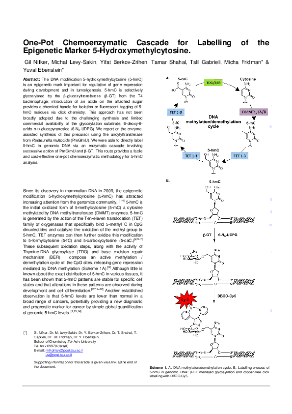 (PDF) Cover Picture: One-Pot Chemoenzymatic Cascade for Labeling of the ...