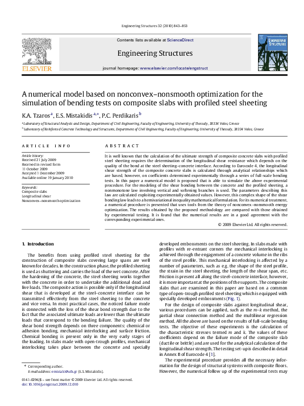 Pdf A Numerical Model Based On Nonconvexnonsmooth Optimization For The Simulation Of Bending