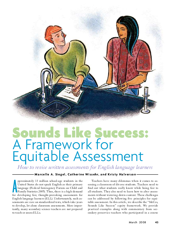 (PDF) Sounds Like Success: A Framework for Equitable Assessment