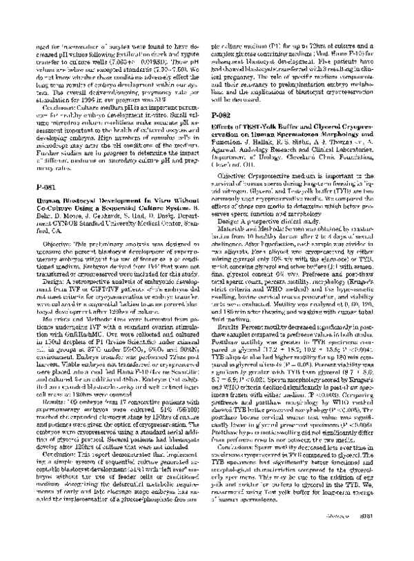 (PDF) P-082 Effects of TEST-yolk buffer and glycerol cryopreservation ...