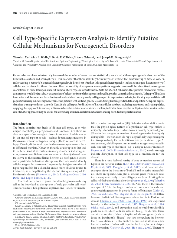 (PDF) Cell Type-Specific Expression Analysis to Identify Putative ...