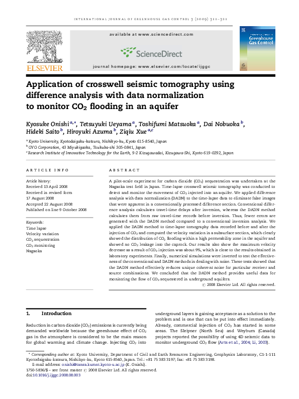 (PDF) Application of crosswell seismic tomography using difference ...