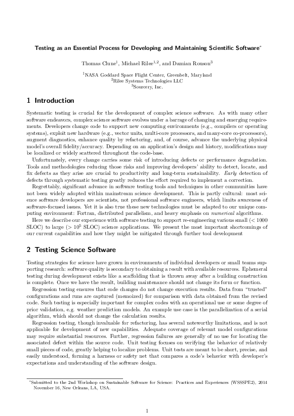 (PDF) Testing as an essential process for developing and maintaining ...