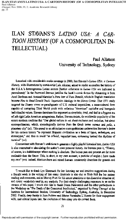 (PDF) Ilan Stavans’s Latino USA: A Cartoon History (of a Cosmopolitan ...
