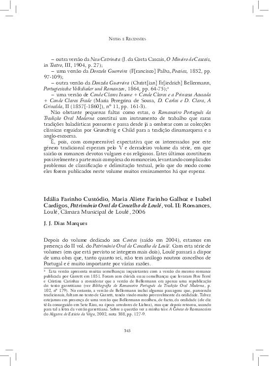 Recensão de Idália Farinho Custódio, Maria Aliete Farinho Galhoz e ...