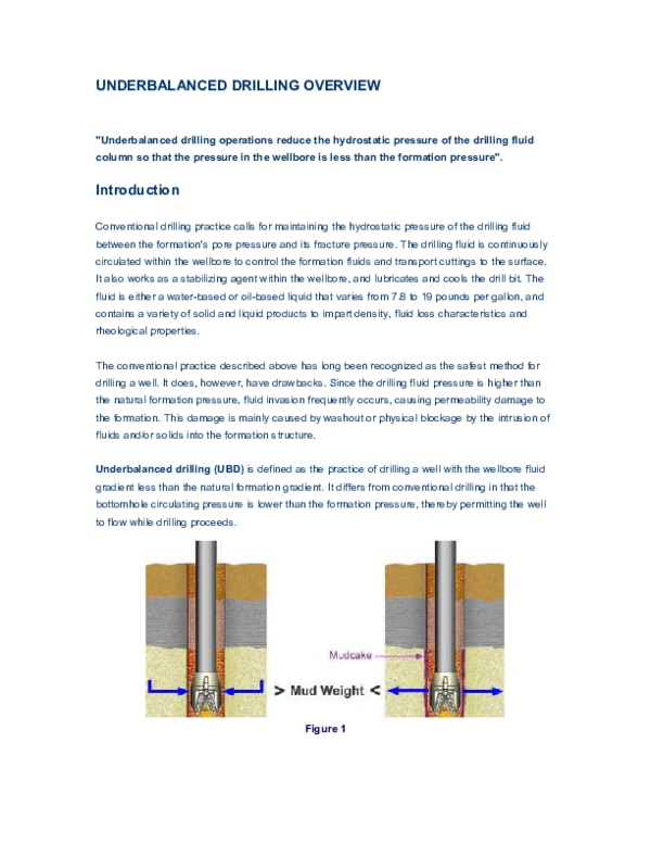 (PDF) UNDERBALANCED DRILLING OVERVIEW