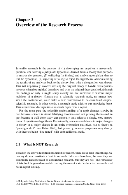 (PDF) Overview of the Research Process