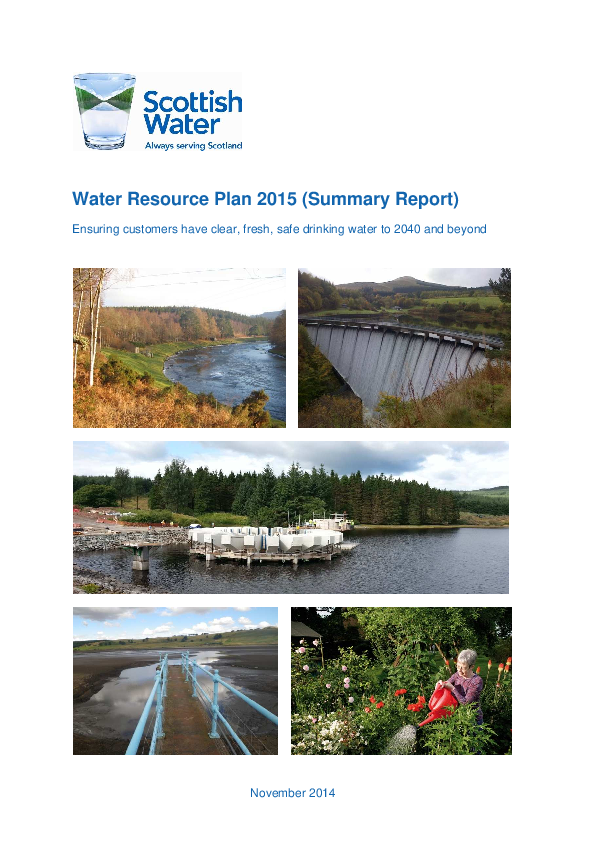 (PDF) Water Resource Plan 2015 (Summary Report