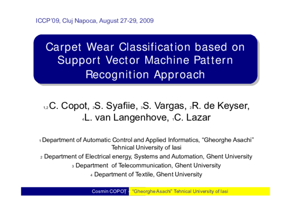 (PDF) Carpet wear classification based on support vector machine pattern recognition approach