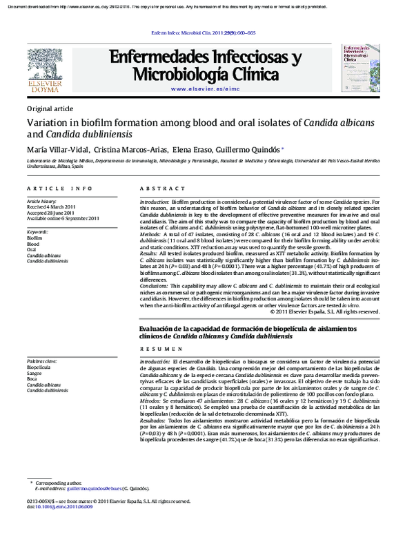 (PDF) Real-time Assessment of Interspecies Candida Biofilm Formation ...