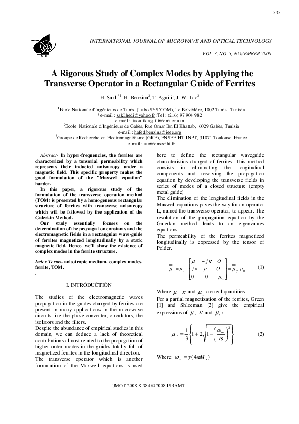 (PDF) A rigorous study of complex modes by applying the transverse operator in a rectangular ...