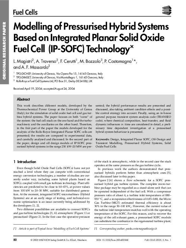 (PDF) Modelling of pressurised hybrid systems based on integrated ...