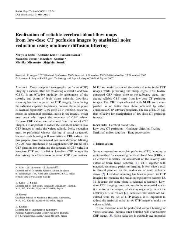 (PDF) Realization of reliable cerebral-blood-flow maps from low-dose CT perfusion images by ...