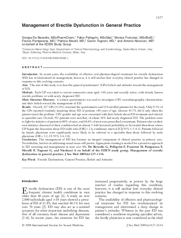 (PDF) Management of Erectile Dysfunction in General Practice