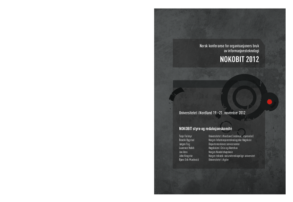 (PDF) Norsk konferanse for organisasjoners bruk av informasjonsteknologi NOKOBIT styre og ...