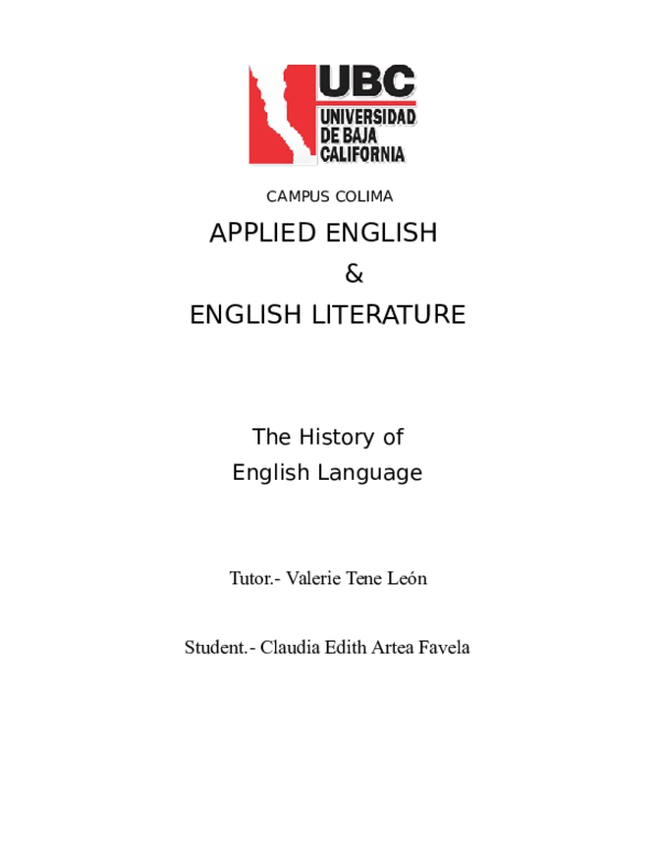 History of English language