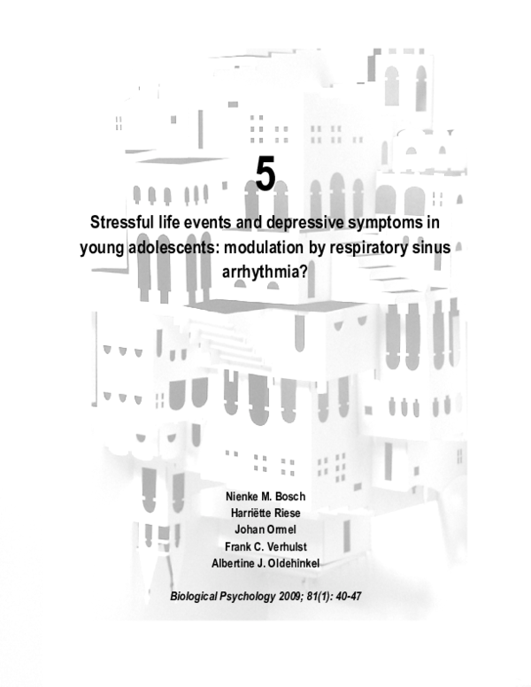 (PDF) Stressful life events and depressive symptoms in young ...