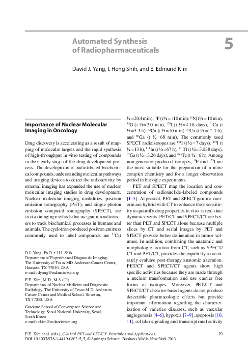 (PDF) Automated Synthesis of Radiopharmaceuticals