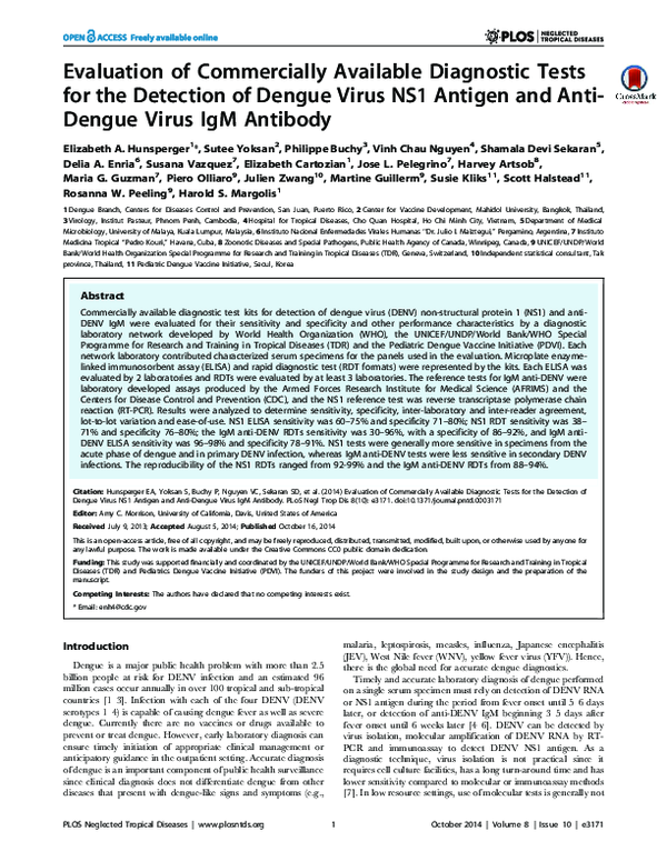 (PDF) Evaluation of Commercially Available Diagnostic Tests for the ...