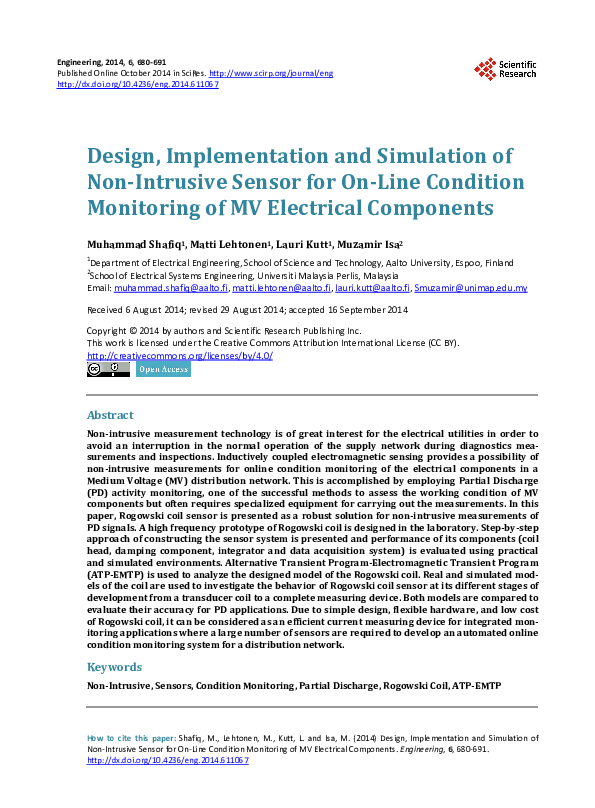 (PDF) Rogowski Coil for Non-Intrusive MV Monitoring