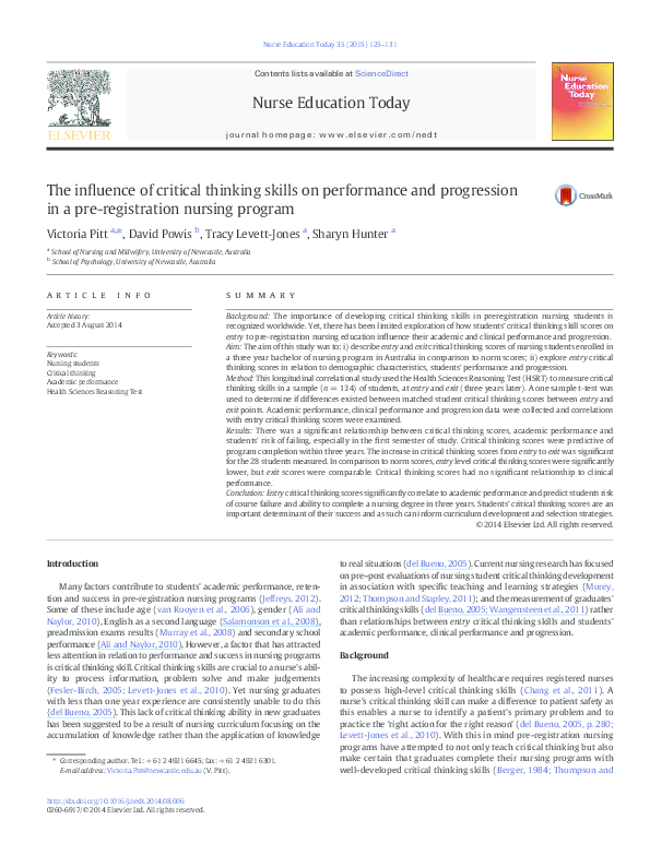 PDF The Influence Of Critical Thinking Skills On Performance And pdf-the-influence-of-critical-thinking-skills-on-performance-and