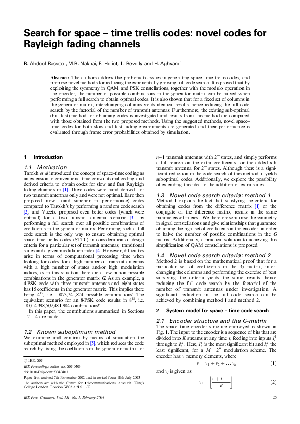 Pdf Phase Ambiguity Diminishing Space Time Trellis Codes H Leib