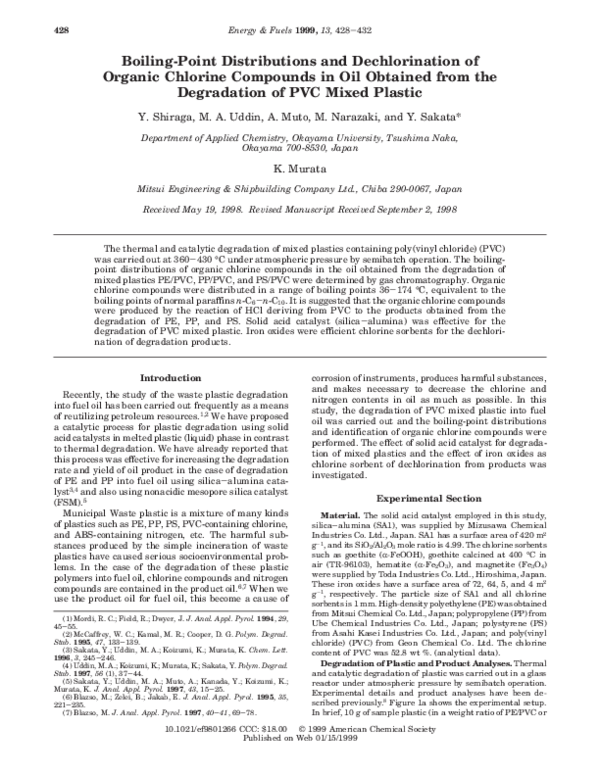 (PDF) Boiling-Point Distributions and Dechlorination of Organic ...