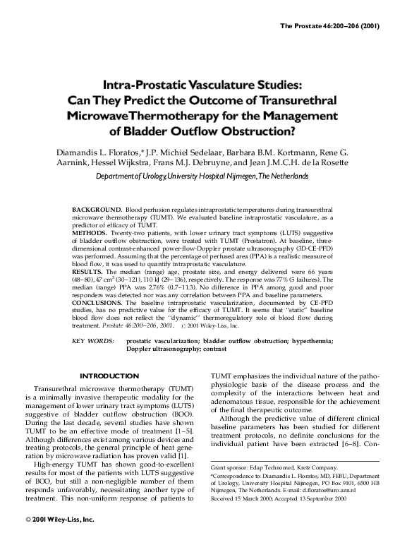 (PDF) Transurethral hot water balloon thermotherapy for benign ...